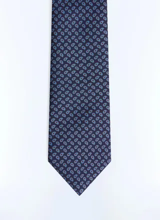 Fursac Cravate en satin de soie &agrave; motif paisley - Taille Unique - Homme