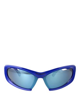 Balenciaga Lunettes De Soleil - Bleu