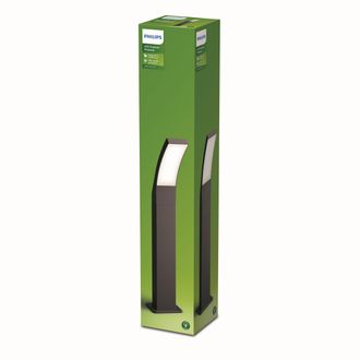 Philips Outdoor Splay LED Wegeleuchte, 12W, Anthrazit, kaltweißes Licht 4.000K, IP44 Schutzklasse, integriertes Leuchtmittel