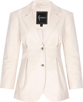 Faina Jacke Frauen Wei&szlig;