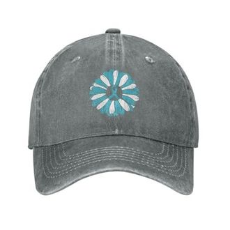 Generic Ruban Blanc Et Turquoise De Sensibilisation Au Cancer du Col De LUt&eacute;rus Femme Homme Chapeau R&eacute;tro Ancien Chapeau De Cowboy Confortable Casquettes Snap