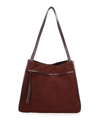 Gave Lux Sac à bandoulière en cuir véritable pour femme Made in Italy 35x35x16 cm GLX222244023FBG, bordeaux, Taille unique