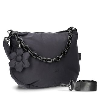 zwei Damen Puffer Shoppertasche HANNAH HA140 mit Blumen- & Kettenanh&auml;nger, 7 Liter Volumen, Schultertasche mit verstellbarem Trageriemen, recyceltes Polyes
