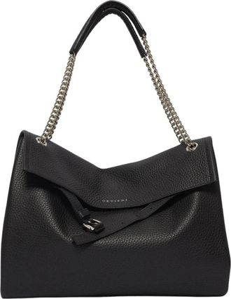 Orciani Schwarze Lederhandtaschen f&uuml;r Stilvolles Aussehen - - Bags - Damen - Schwarzk - ONE SIZE