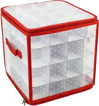 Generic Aufbewahrungskoffer F&uuml;r Verzierungen - Kompakter Verzierungsbeh&auml;lter, Weihnachtskugelgef&auml;&szlig;-Paket, Aufbewahrungskiste F&uuml;r Garnierungstrenner, Sicherhei