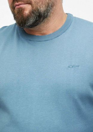 s.Oliver Rundhalspullover Casual (1-tlg) mit gesticktem Logo, Feinstrick, Crew-Neck, 1 St&uuml;ck