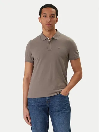 Tommy Jeans Poloshirt DM0DM20676 Beige Slim Fit