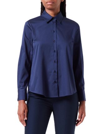 Seidensticker Damen Bluse - Fashion Bluse - Regular Fit - Hemdblusenkragen - Langarm - Baumwollmischung