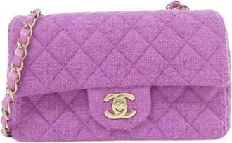 Chanel Pre-owned Sac bandouli&egrave;re en laine - Femme - Pre-owned - Violet - Taille: ONE Size
