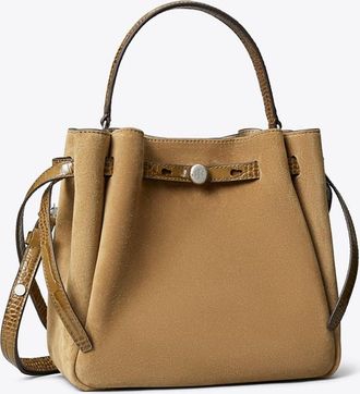 Tory Burch Damen Romy Bucket Bag aus Wildleder