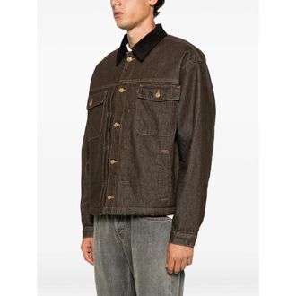 7 For All Mankind Pleated Denim Jacket - Brown