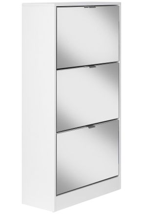 MID.YOU Mid.you Schuhkipper, Wei&szlig;, Metall, 60x116x24 cm, Garderobe, Schuhaufbewahrung, Schuhkipper