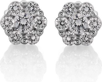 Orphelia Damen-Ohrstecker 750 Weißgold rhodiniert Diamant (0.30 ct) weiß Brillantschliff - OD-5326