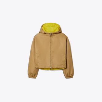 Tory Burch Wendbare, kurze Nylonjacke