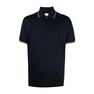 Paul Smith Homme, Tops, Bleu, Taille: L Polo en coton &agrave; rayures signature