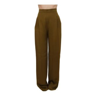 Max Mara Envers Satin Hose - - Trousers - Damen - Gr&uuml;n - 2XL
