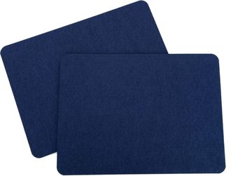 Heimtexland Tischdeko Filz Tischset abwaschbar Untersetzer Tischdekoration Platzset 35x45 Typ846 Dunkelblau 2er Pack