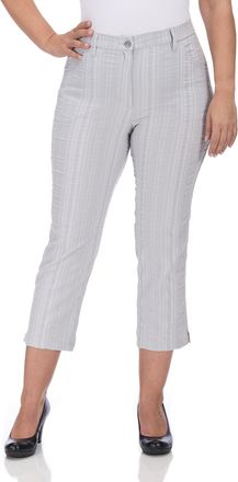 KjBrand KjBRAND Damen Bea 7/8 Hose, Silber gestreift, 46 Grande Taille Courte