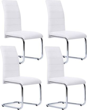 IDMarket Idmarket - Lot de 4 chaises mia blanches pour salle &agrave; manger