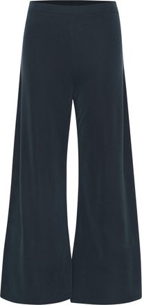 Part Two Part Two Damen Womens Pants Jersey Flared Legs Regular Fit Elastic Waist Full Length Hose, Dark Navy