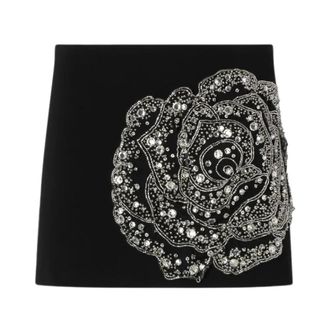 Pinko Cavolfiore Gonna Double Armoure Ricamo - - Skirts - Damen - Schwarzk - S
