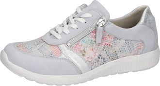 Waldl&auml;ufer Schn&uuml;rschuh WALDL&Auml;UFER M-IRA-Soft, Damen, Gr. 7,5 (41), hellgrau multicolor, Nappaleder, Nubukleder, Textil, Veloursleder, Schuhe Schn&uuml;rschuh, Freizei