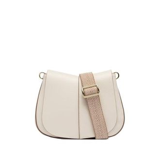 Gianni Chiarini Cuir sac &agrave; &eacute;paule bandouli&egrave;re Helena Round Crossbody Bag Marble &eacute;cru