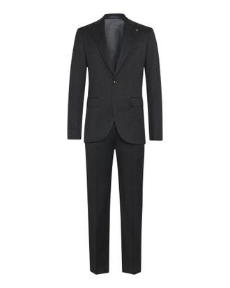 Sartoria Latorre Einreihiger Anzug aus Schurwolle mit fallendem Revers in