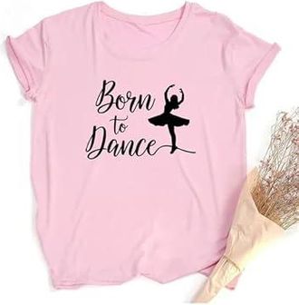 Keephen Femmes Danse T-Shirt Dr&ocirc;le Danse Amoureux Col Ras du Cou T-Shirt Danse Danseur Impression 3D Manches Courtes Tee Casual Col Rond Tops