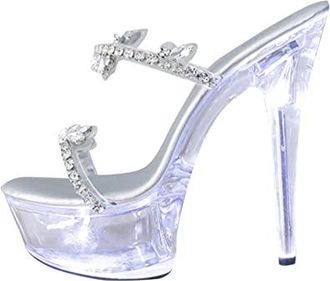 Generic 2026 Demoiselles dhonneur brillantes strass transparents hauts talons carrés chaton cuir satiné invitées de mariage navette femmes sangle de cheville 