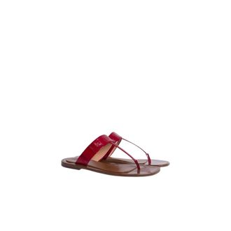 Alberta Ferretti Femme, Chaussures, Rouge, Taille: 40 1/2 EU Sandale Plate