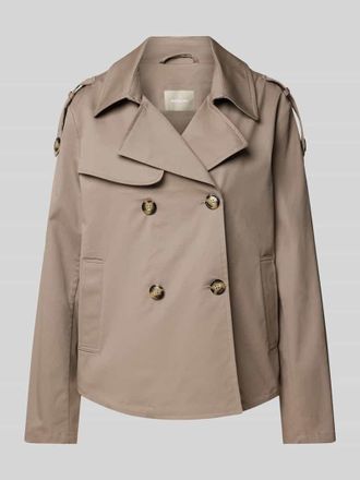 AMBER & JUNE Trenchcoat mit Leistentaschen