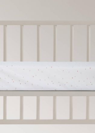 Mango Drap-housse berceau 100 % coton caurs nude - Home - 60x120x15cm - MANGO HOME