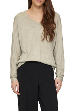 s.Oliver Meliertes Langarmshirt mit Fledermausärmeln