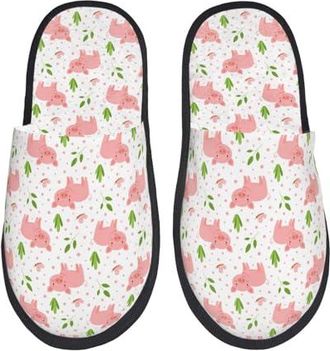 Generic Fourrure Pantoufles Petits Cochons Rigolos L&eacute;gers Pantoufles DH&ocirc;tel Lavables Chaussons Pour Femmes Int&eacute;rieur Spa M
