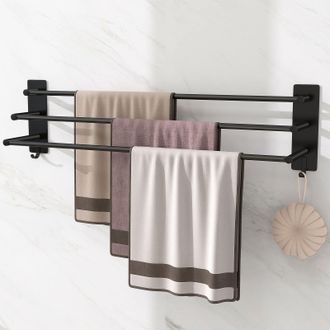 Vista Handtuch Halterung ohne Bohren 3 Etagen 75cm Edelstahl Selbstklebende Handtuchhalter Wandmontierte Badetuchhalter für Schlafzimmer, Küche, Wohnzimmer 