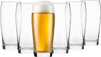 Krosno Biergl&auml;ser 570 ml (Nutzvolumen 500 ml) - 6er Set - Chill Kollektion - Klassische Form, Dickes Glas, Bleifreies Kristallglas