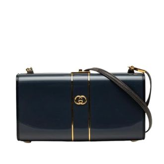 Gucci Sac bandouli&egrave;re en cuir verni Pre-owned - Femme - Pre-owned - Bleu - Taille: ONE Size