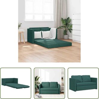 vidaXL vidaXL 2-in-1 - Bodensofa mit Schlaffunktion Dunkelgr&uuml;n 112x174x55 cm Stoff