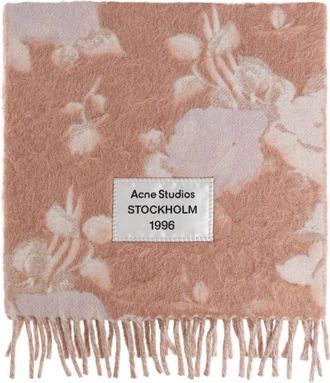 Acne Studios Logo Scarf - - Accessories - unisex - Rosa - ONE SIZE