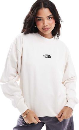 The North Face Essential - Oversize-Sweatshirt in gebrochenem Weiß mit Logo