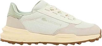 Lacoste Chaussures Elite Active Evo pour femme, Blanc cass&eacute;, kaki clair, 37 EU
