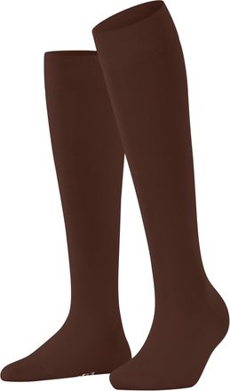 Falke Damen Kniestrümpfe Cotton Touch W Kh Baumwolle lang einfarbig 1 Paar, Braun Havana Club 5197, 39-42
