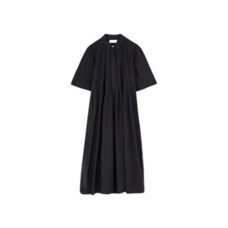 Skall Studio Schwarzes Dot Hemdblusenkleid Bio-Baumwolle - - Dresses - Damen - Schwarzk - S