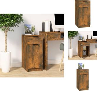 vidaXL Schreibtischschrank R&auml;uchereiche 33,5x50x75 cm Holzwerkstoff - Schreibtischschrank - B&uuml;roorganisation - Regal - Holzwerkstoffm&ouml;bel - Aufbewahrungsbox