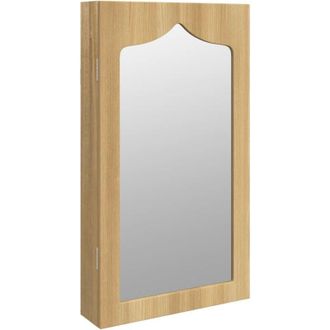 vidaXL vidaXL Schmuckschrank mit Spiegel Wandmontage 37,5x10x67 cm