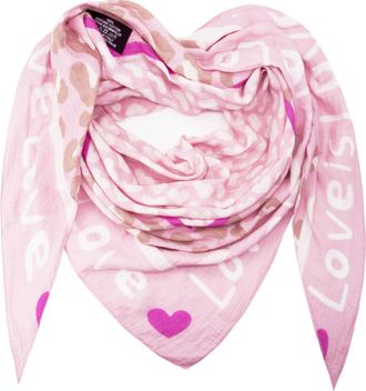 Glamexx24 Damen Schal Love Herz Dreieck Schal Baumwolle Dreieckstuch Schal f&uuml;r Fr&uuml;hling, Sommer, Herbst und Winter Made in Italy