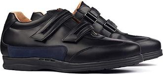 Masaltos Chaussures réhaussantes pour Homme avec Semelle Augmentant la Taille jusquà 7cm. Fabriquées en Peau. Modèle Belcro Noir 42