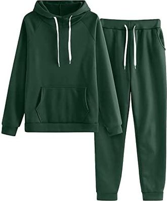 Generic Surv&ecirc;tement pour Femme - 2 pi&egrave;ces - Ensemble de Sport 2 pi&egrave;ces - Sweat &agrave; Capuche et Pantalon de Jogging - Tenue de Sport - Streetwear - Lounge - pour 