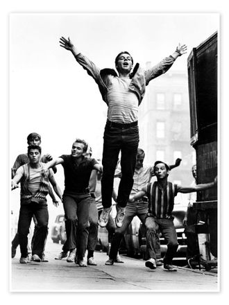 Posterlounge West Side Story I Poster 50 x 70 cm Schwarz-Wei&szlig; Wandbilder Wanddeko